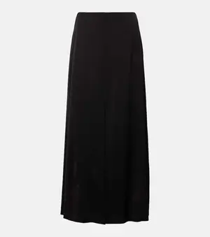 Dries Van Noten Satin Crepe Maxi Skirt