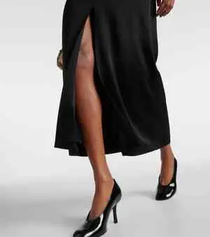 Dries Van Noten Satin Crepe Maxi Skirt