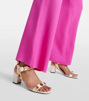 Valentino Garavani Roman Stud Leather Sandals - White