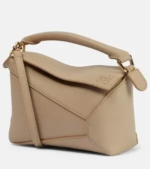 Loewe Puzzle Edge Mini Leather Top-handle Bag - Brown