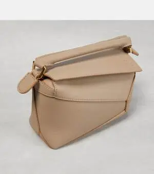 Loewe Puzzle Edge Mini Leather Top-handle Bag - Brown