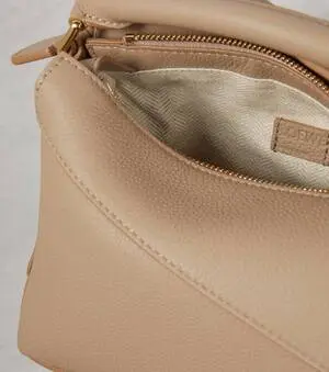 Loewe Puzzle Edge Mini Leather Top-handle Bag - Brown