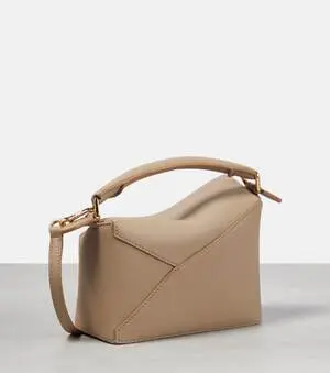 Loewe Puzzle Edge Mini Leather Top-handle Bag - Brown