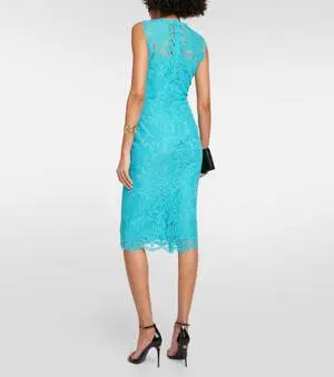 Dolce & Gabbana Cotton-blend Lace Midi Dress