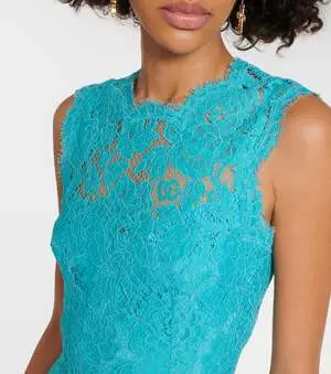 Dolce & Gabbana Cotton-blend Lace Midi Dress