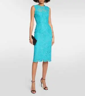 Dolce & Gabbana Cotton-blend Lace Midi Dress