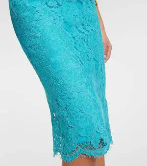 Dolce & Gabbana Cotton-blend Lace Midi Dress