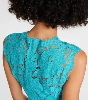 Dolce & Gabbana Cotton-blend Lace Midi Dress