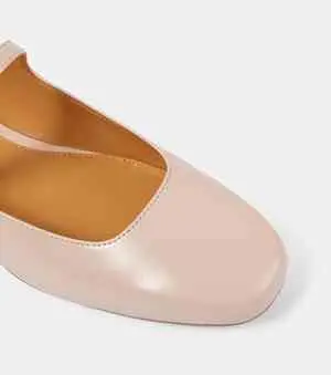 TOD'S Polished Leather Mary Jane Flats