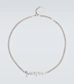 Balenciaga Logo Chain Necklace - Silver