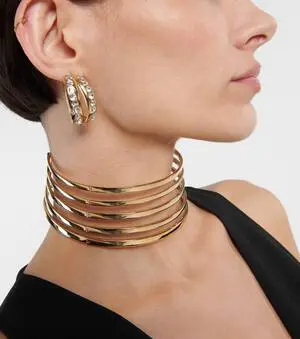 Amina Muaddi Jahleel Embellished Earrings