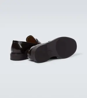 GIANVITO ROSSI Harris Leather Penny Loafers