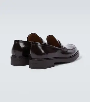 GIANVITO ROSSI Harris Leather Penny Loafers