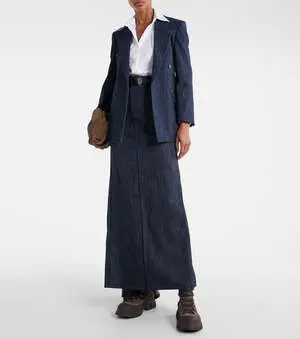 Brunello Cucinelli Cotton-blend Maxi Skirt