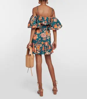 Ulla Johnson Lila Floral Cotton Poplin Mini Dress