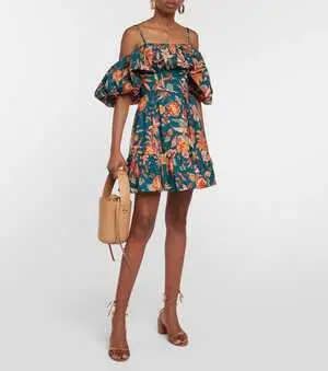 Ulla Johnson Lila Floral Cotton Poplin Mini Dress