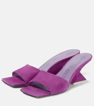 Attico Cheope 60 Suede Mules - Purple