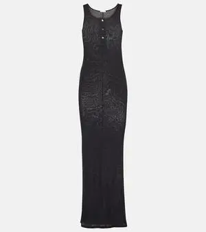 AMI Paris Knitted Cotton Maxi Dress