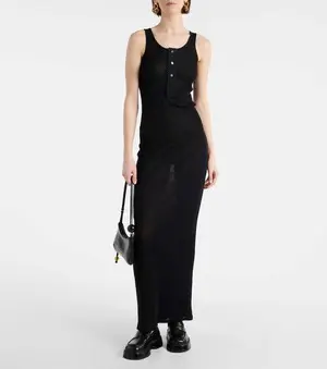 AMI Paris Knitted Cotton Maxi Dress
