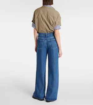 FRAME High-rise Wide-leg Jeans