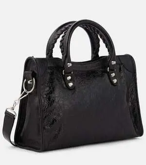 Balenciaga Le City Small Leather Shoulder Bag - Black