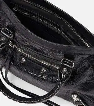 Balenciaga Le City Small Leather Shoulder Bag - Black