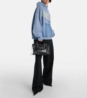 Balenciaga Le City Small Leather Shoulder Bag - Black