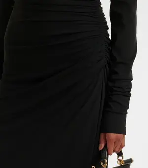 Dolce & Gabbana Draped Jersey Midi Dress