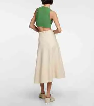 JIL SANDER Ribbed-knit Crop Top