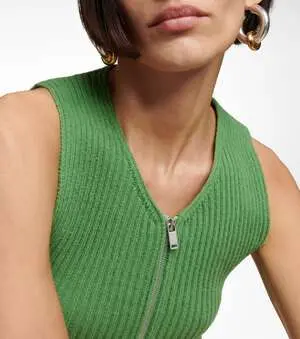 JIL SANDER Ribbed-knit Crop Top