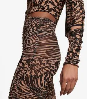 MUGLER Printed Cutout Mini Dress