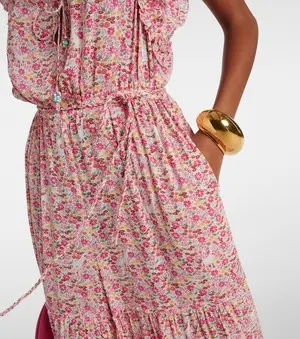 Poupette St Barth Belene Floral Ruffled Jumpsuit