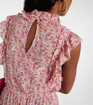 Poupette St Barth Belene Floral Ruffled Jumpsuit