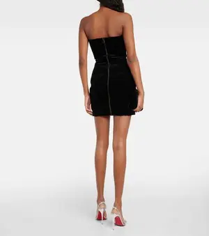 Balmain Embellished Velvet Mini Dress