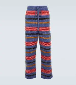 THE ELDER STATESMAN Jasper Striped Cashmere-blend Pants - Multicoloured