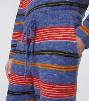 THE ELDER STATESMAN Jasper Striped Cashmere-blend Pants