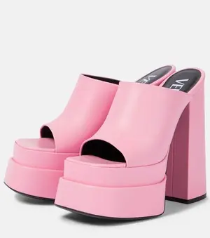 Versace Leather Platform Sandals