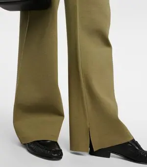JOSEPH Stretch Silk-blend Flared Pants
