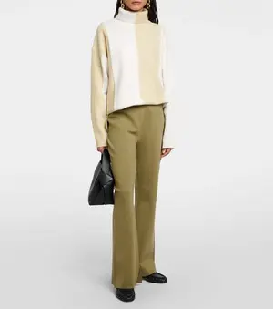 JOSEPH Stretch Silk-blend Flared Pants