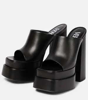 Versace Leather Platform Sandals