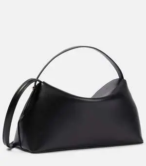 TOTEME T-lock Medium Leather Tote Bag - Black