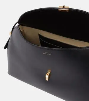 TOTEME T-lock Medium Leather Tote Bag - Black