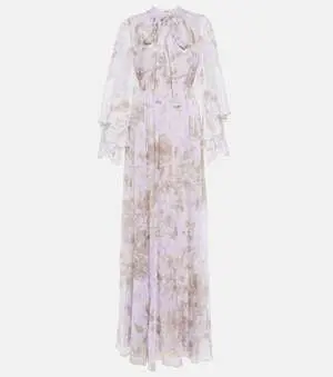 Erdem Chiara Printed Silk Gown