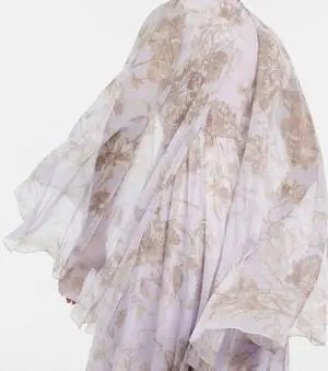 Erdem Chiara Printed Silk Gown