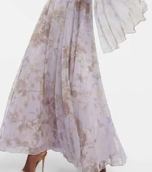 Erdem Chiara Printed Silk Gown