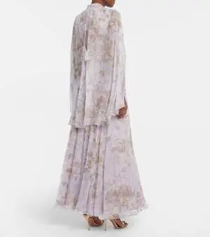 Erdem Chiara Printed Silk Gown