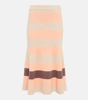 JOSEPH Ribbed-knit Midi Skirt