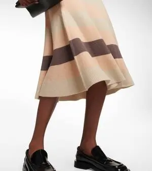 JOSEPH Ribbed-knit Midi Skirt