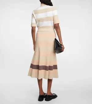 JOSEPH Ribbed-knit Midi Skirt
