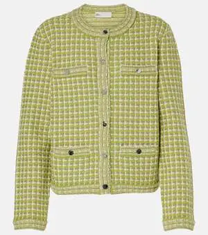Tory Burch Knitted Checked Jacket